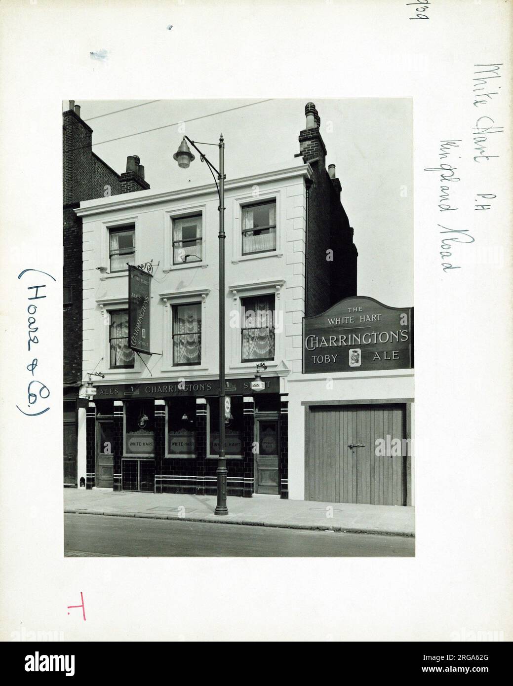 Photograph of White Hart PH, Kingsland, London. The main side of the ...