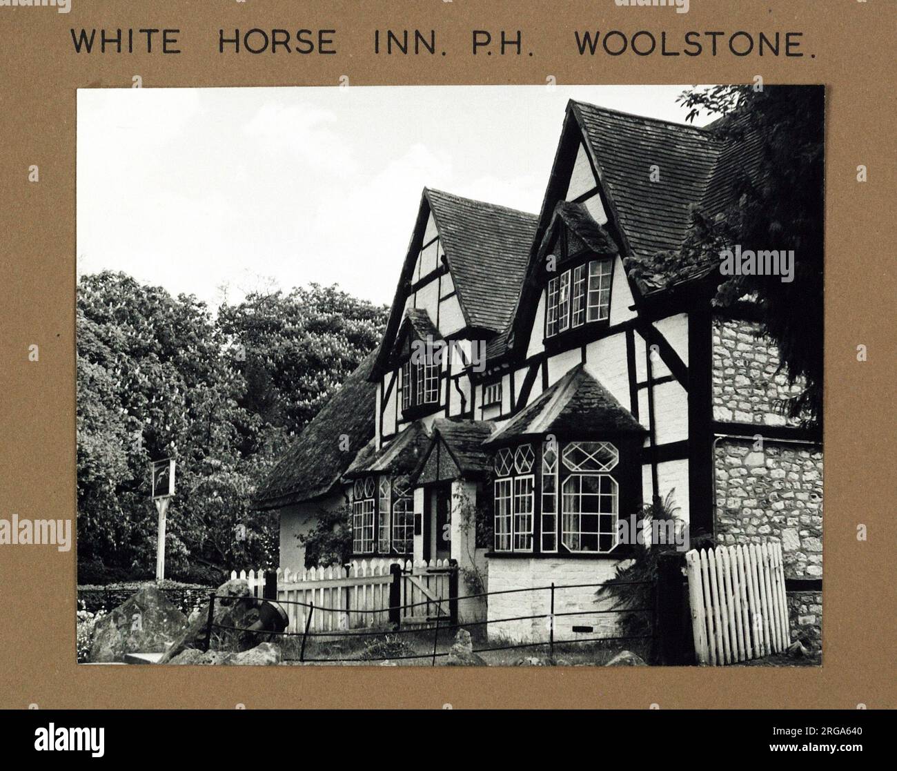 Photograph of White Horse Inn, Woolstone, Oxfordshire. The main side of ...