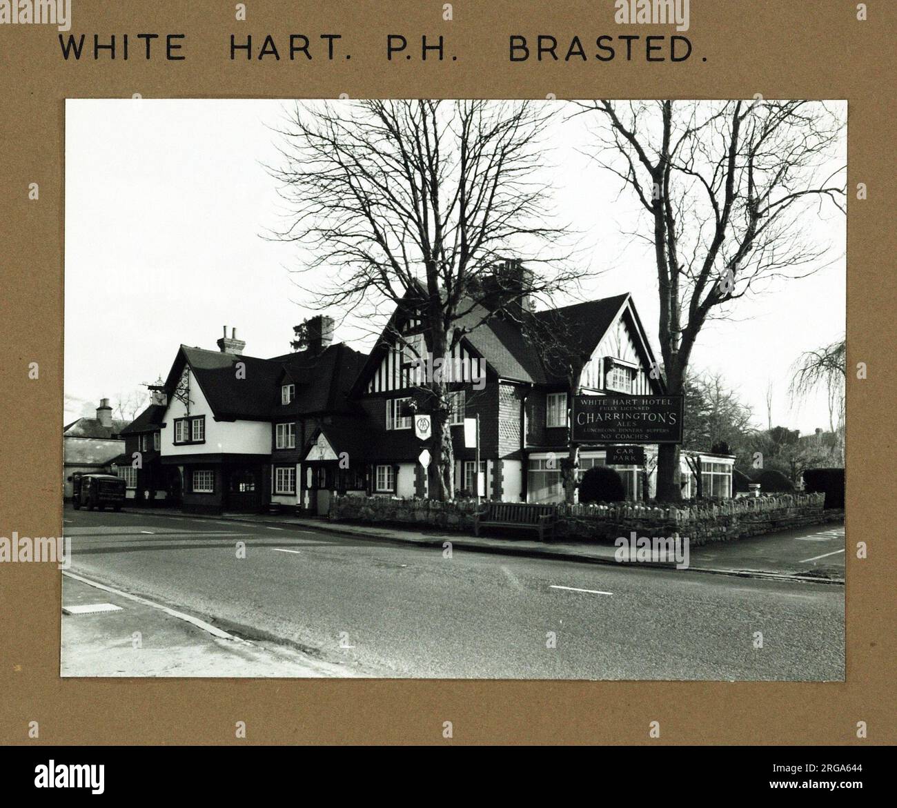 Photograph of White Hart Hotel, Brasted, Kent. The main side of the ...