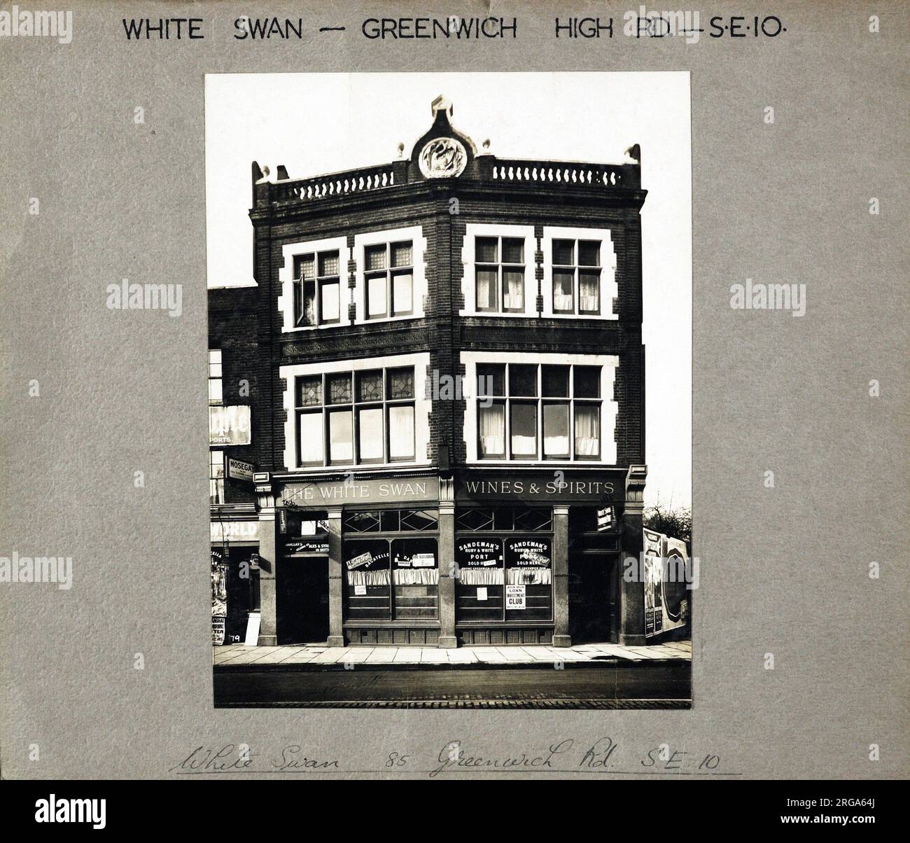 Photograph of White Swan PH, Greenwich, London. The main side of the ...