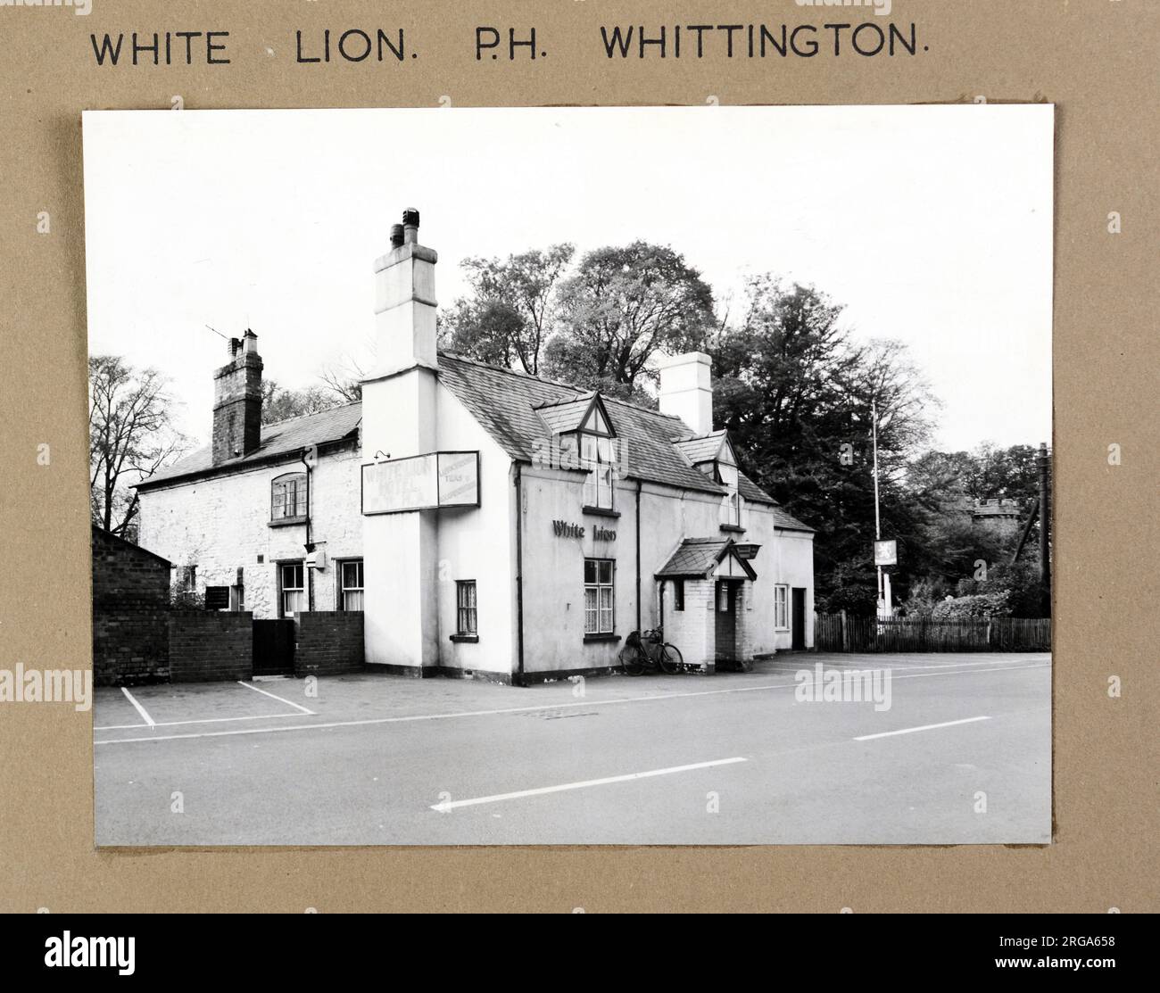 Photograph of White Lion PH, Whittington, Shropshire. The main side of ...