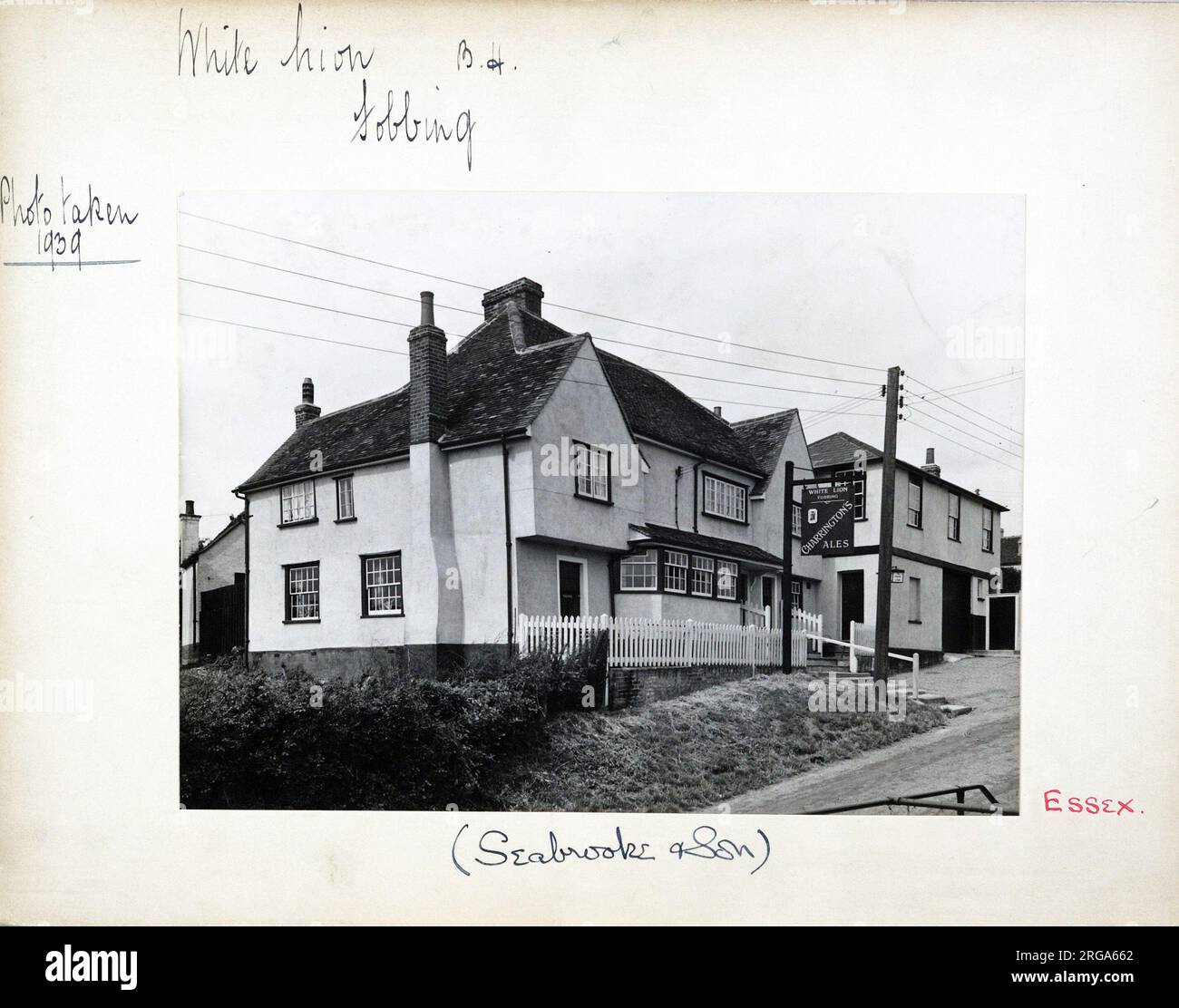Photograph of White Lion PH, Fobbing, Essex. The main side of the print ...