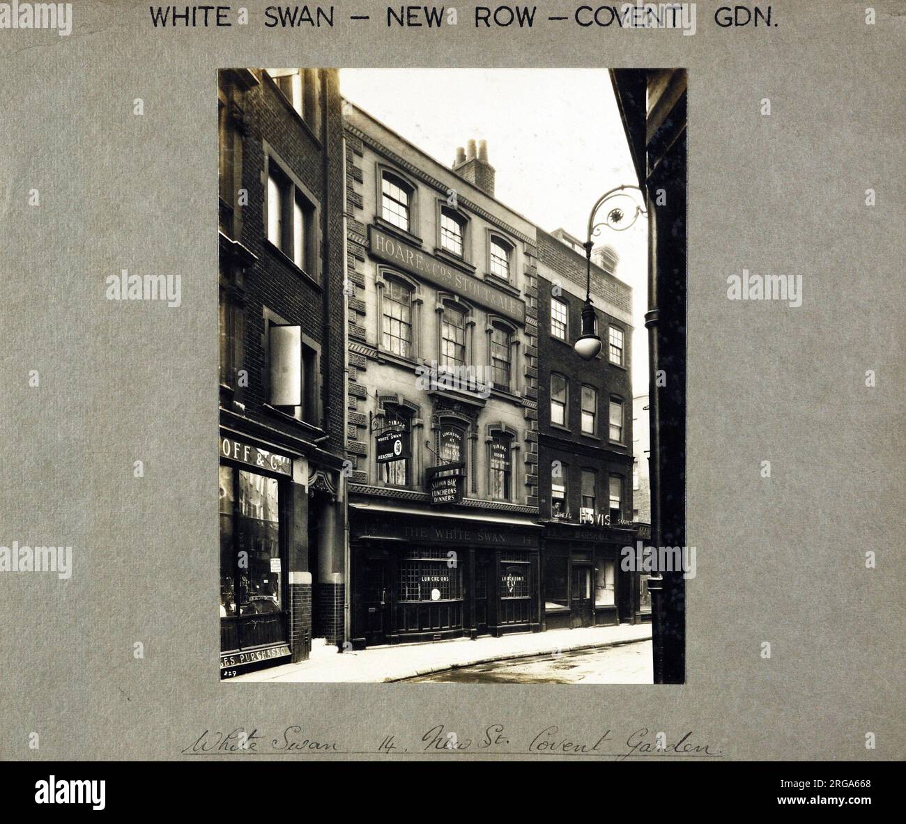 Photograph of White Swan PH, Covent Garden, London. The main side of ...