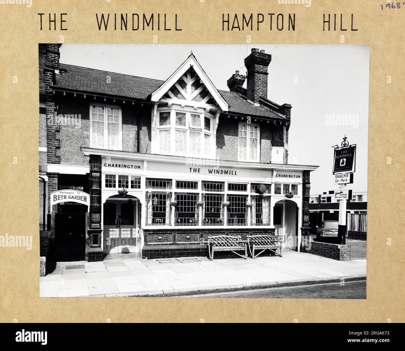 Photograph of Windmill PH, Hampton Hill, Greater London. The main side ...