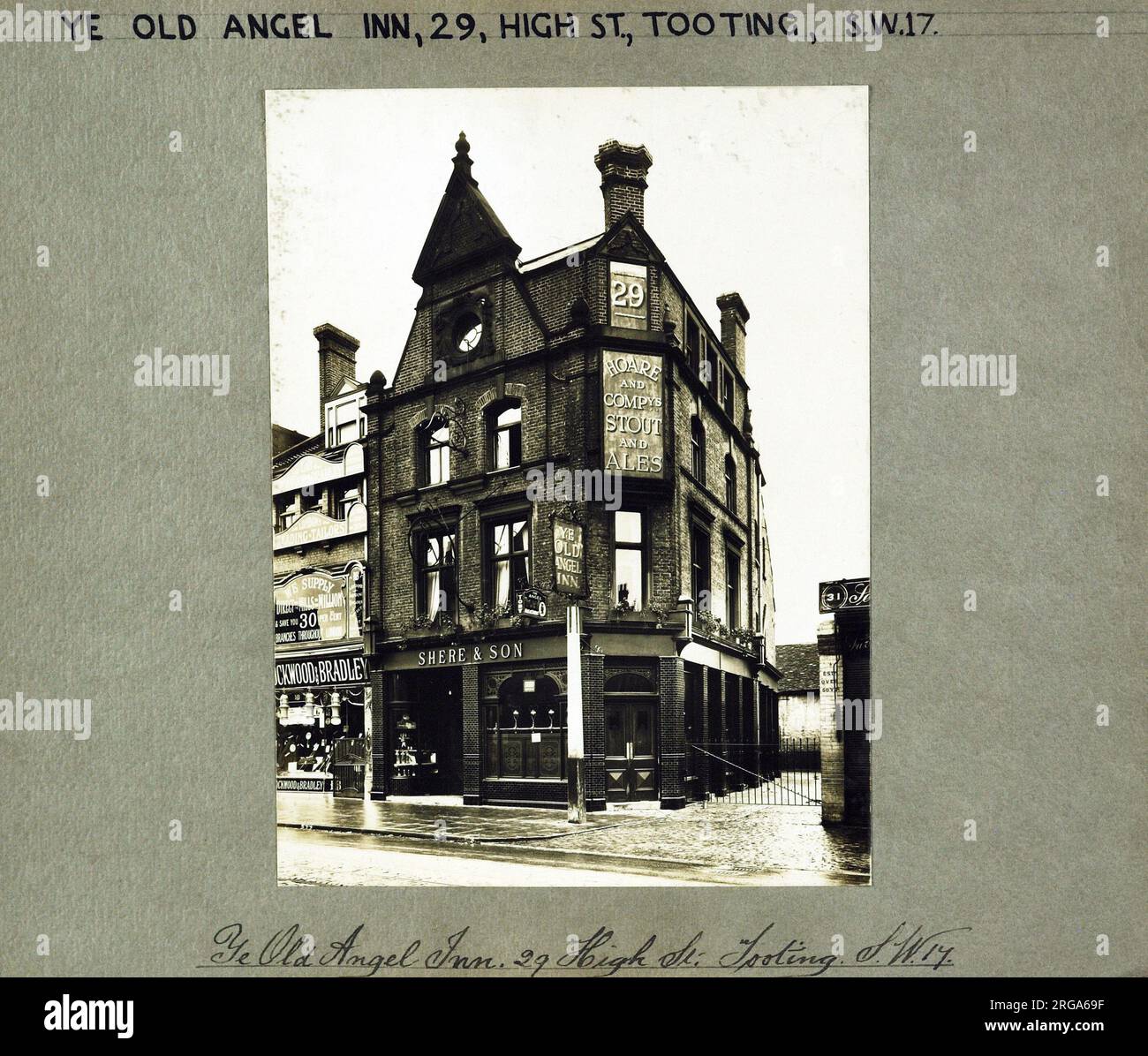 Photograph of Ye Old Angel Inn, Tooting, London. The main side of the ...