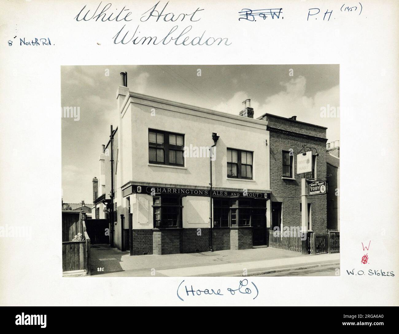 Photograph of White Hart PH, Wimbledon (New), London. The main side of ...