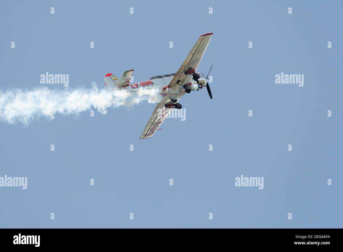 Speck-Fehraltorf, Zurich, Switzerland, July 1, 2023 LY-EUG Jakowlew Jak ...