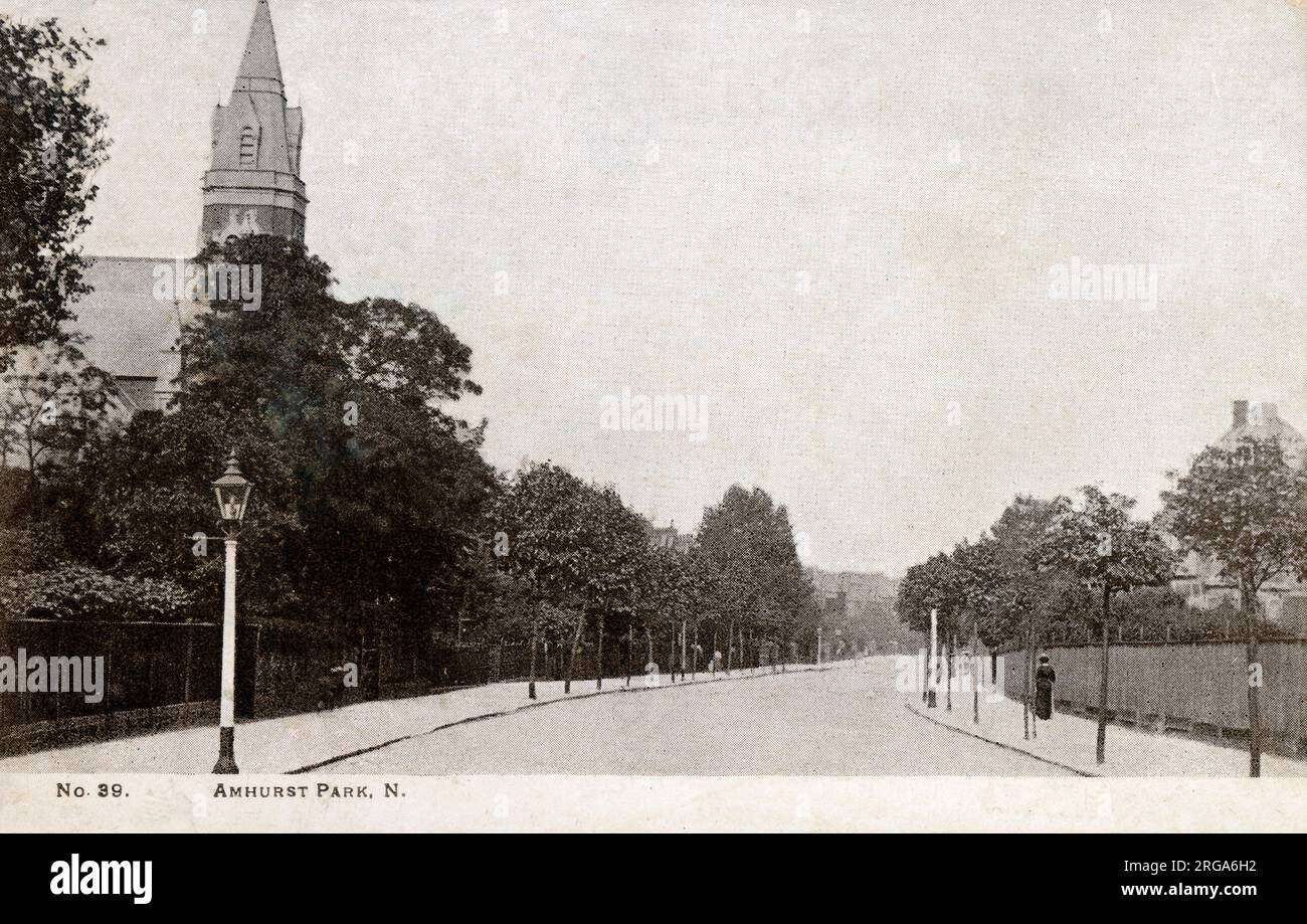 Amhurst Park, North - London. On the left is a former Methodist Church ...