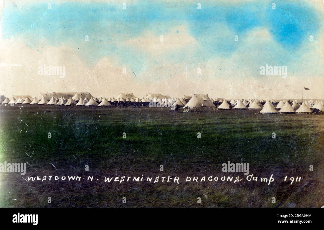 2nd County of London Westminster Dragoons Camp. Devizes, Wiltshire ...