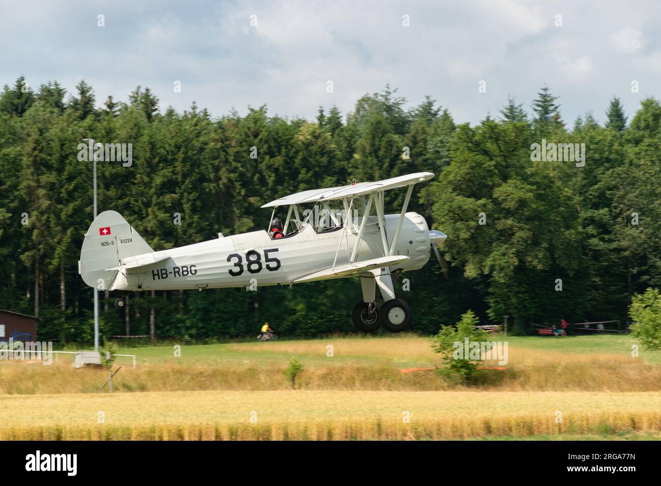 Speck-Fehraltorf, Zurich, Switzerland, July 1, 2023 HB-RBG Boeing E75 ...