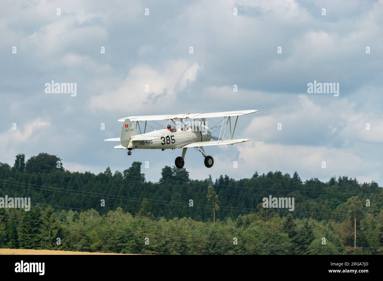 Speck-Fehraltorf, Zurich, Switzerland, July 1, 2023 HB-RBG Boeing E75 ...