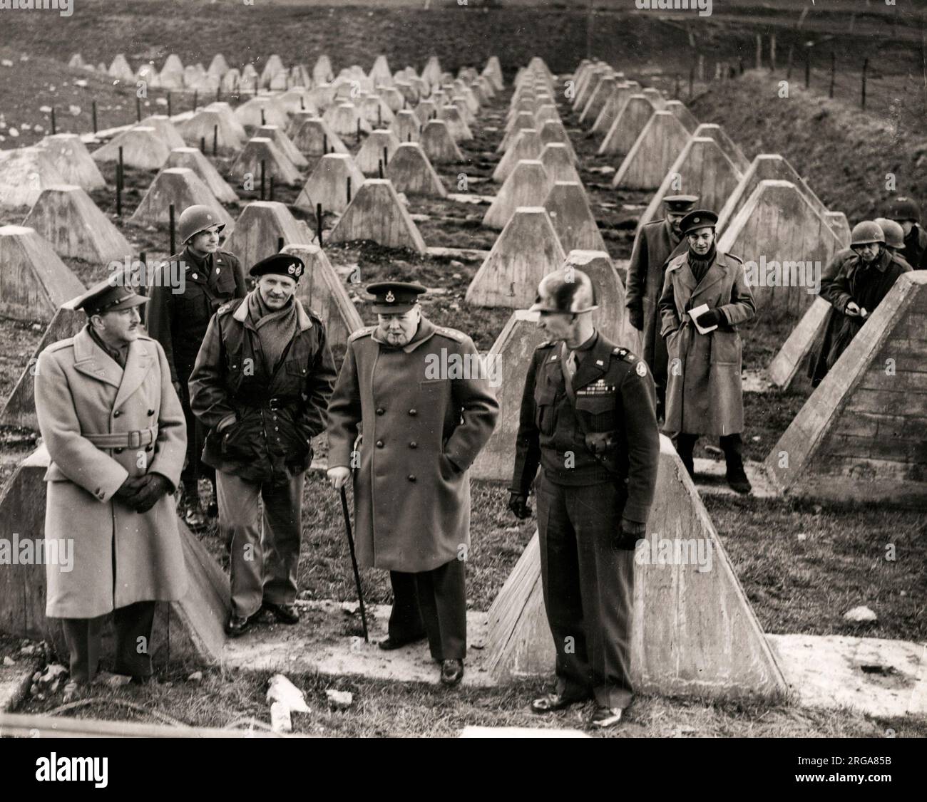 End of World War II 1945 - British Prime Minister Winston Churchill ...