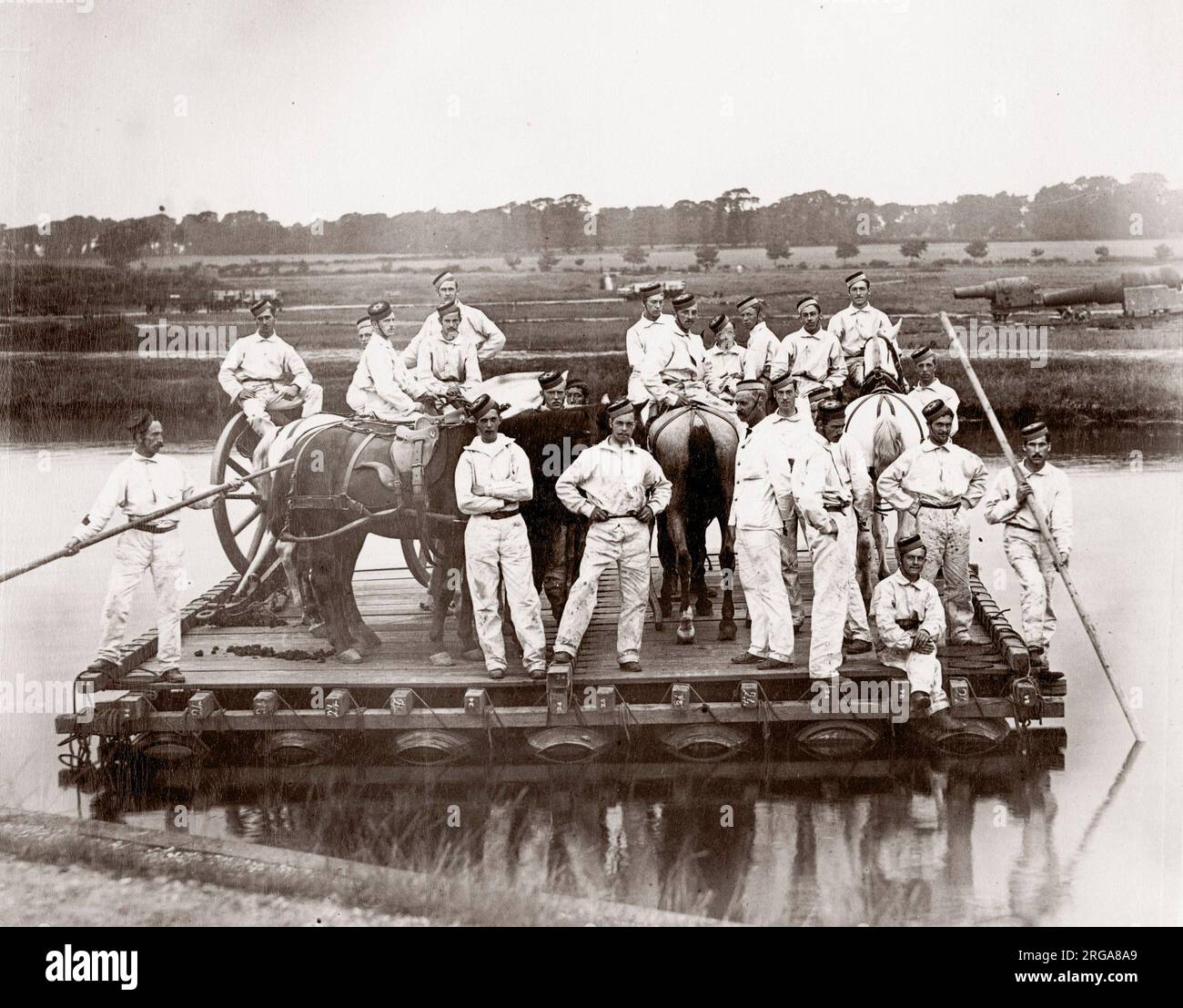 British army soldiers on exercise at Shoeburyness, c.1880's - probably ...