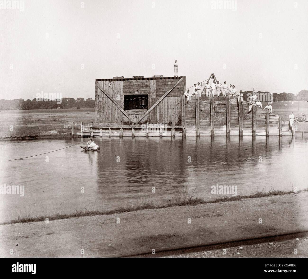 British army soldiers on exercise at Shoeburyness, c.1880's - probably ...