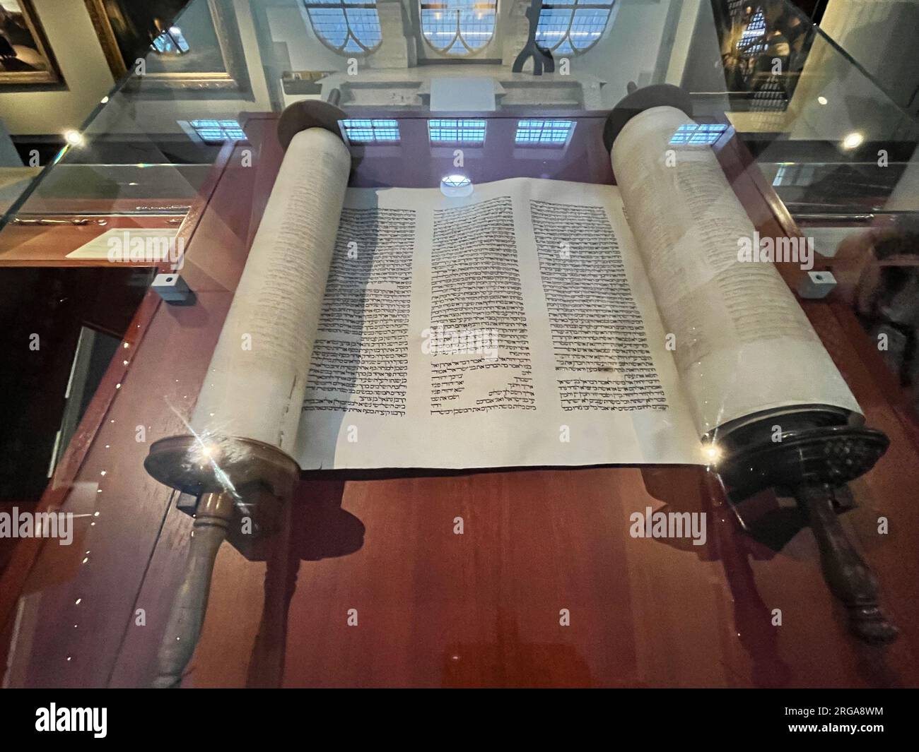Amsterdam, Netherlands. August 6, 2023. The Tora, the holy scripture of ...