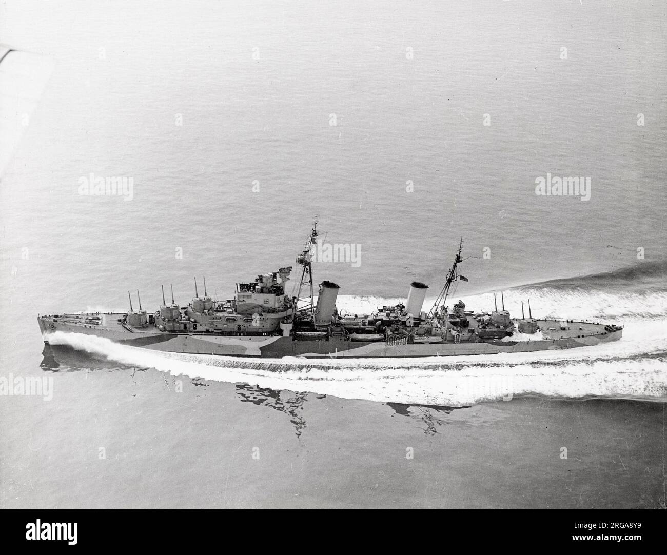 World War II vintage photograph - British Navy cruiser HMS Argonaut ...