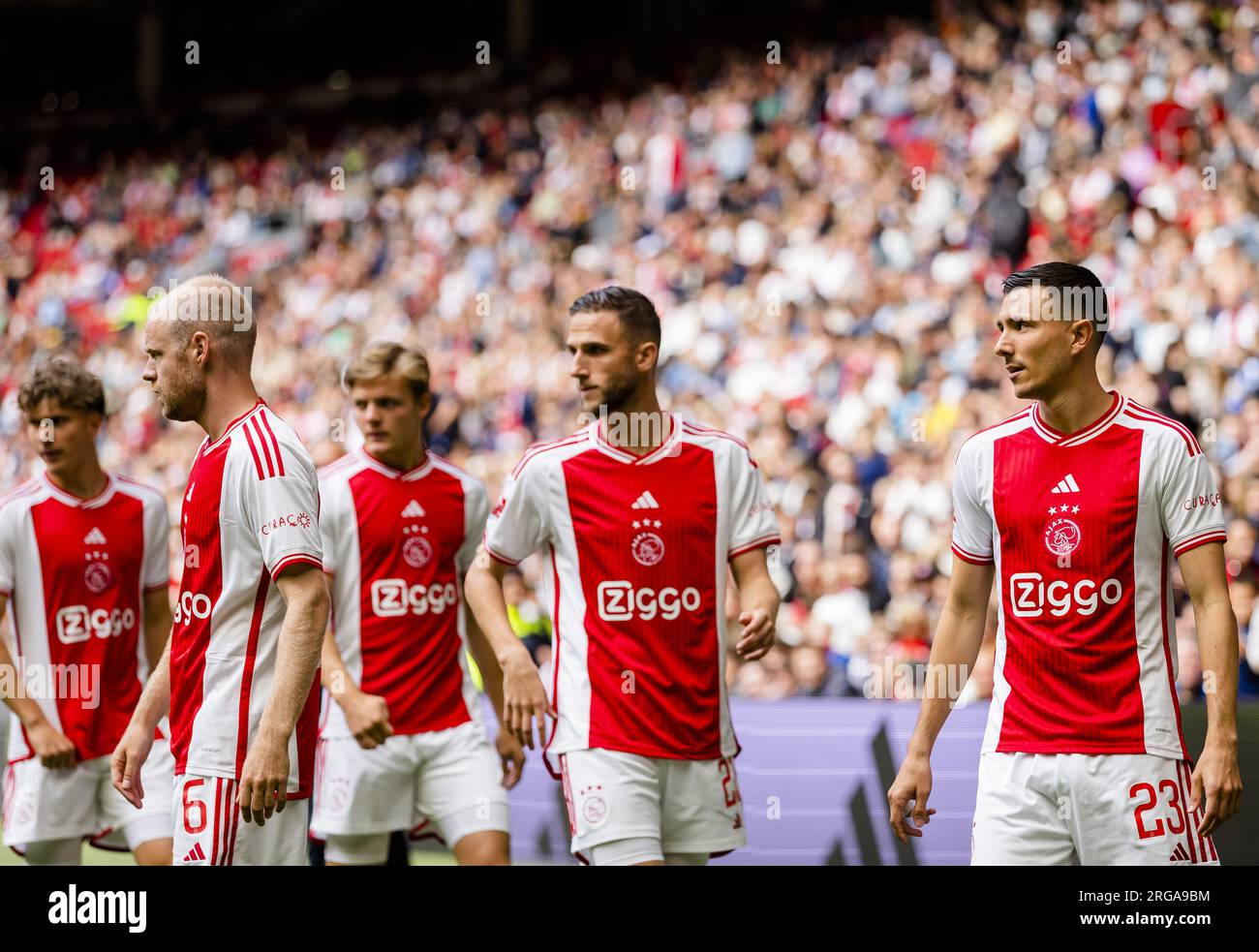 AMSTERDAM - Davy Klaassen, Branco van den Boomen and Steven Berghuis during the open day of Ajax ...