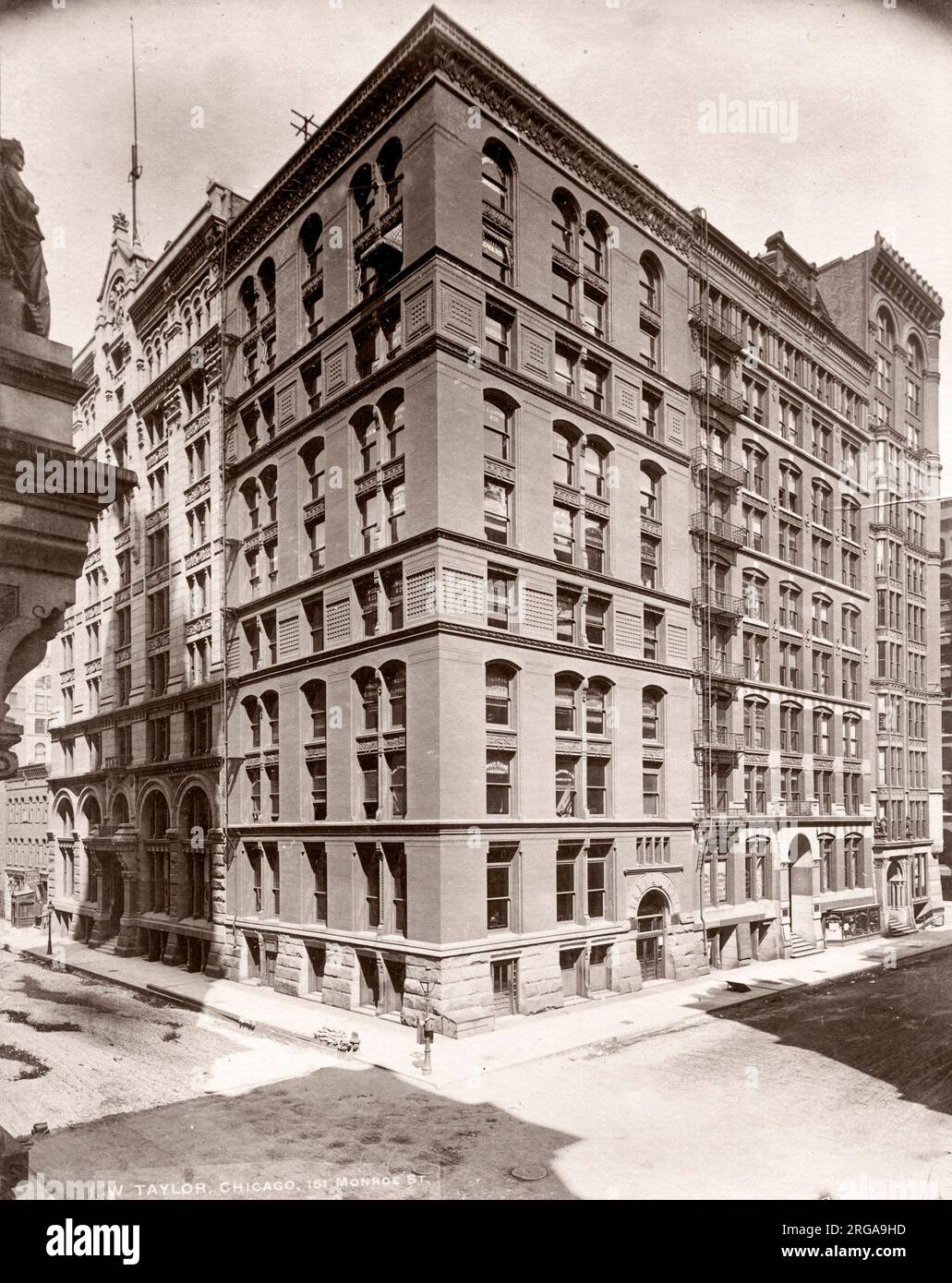 c.1900 USA Chicago - historic high rise building Stock Photo - Alamy