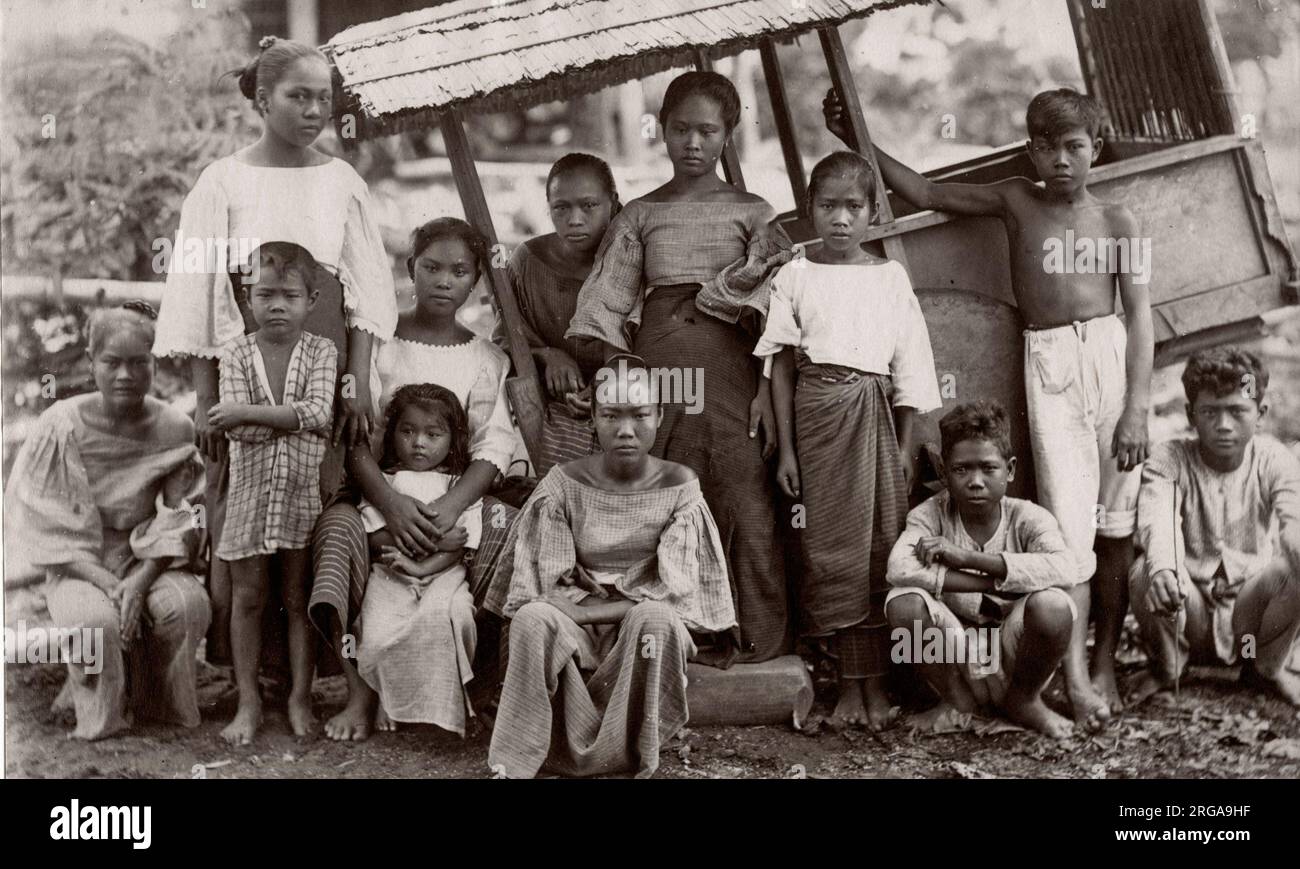c.1880s South East Asia - Philippines - women and children Stock Photo ...
