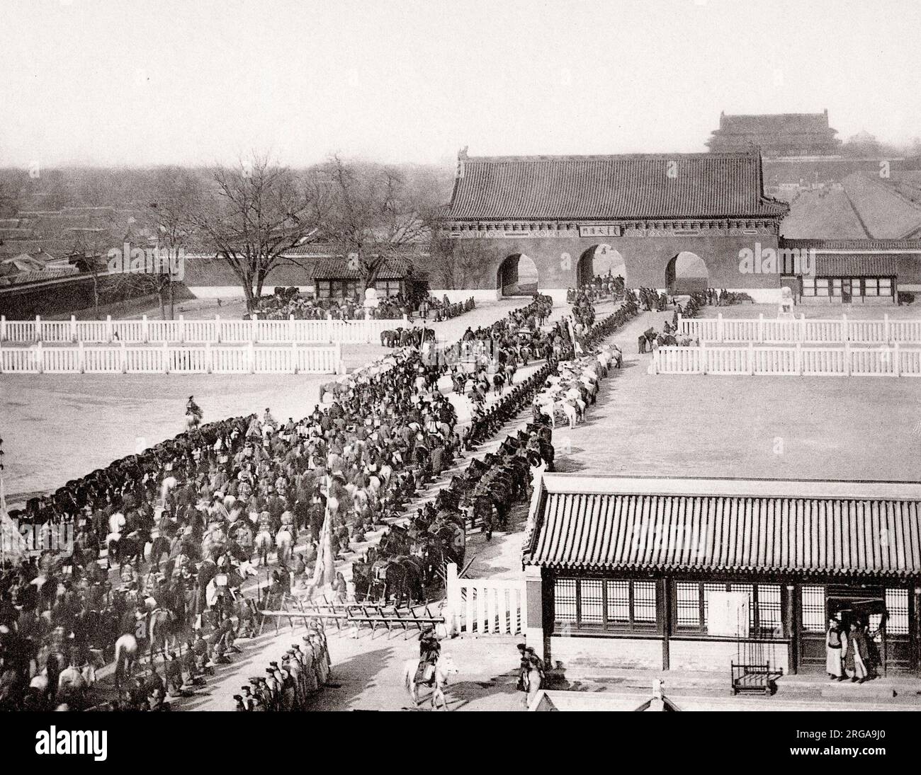 c.1900s China - Peking Beijing - imperial court in procession Stock ...