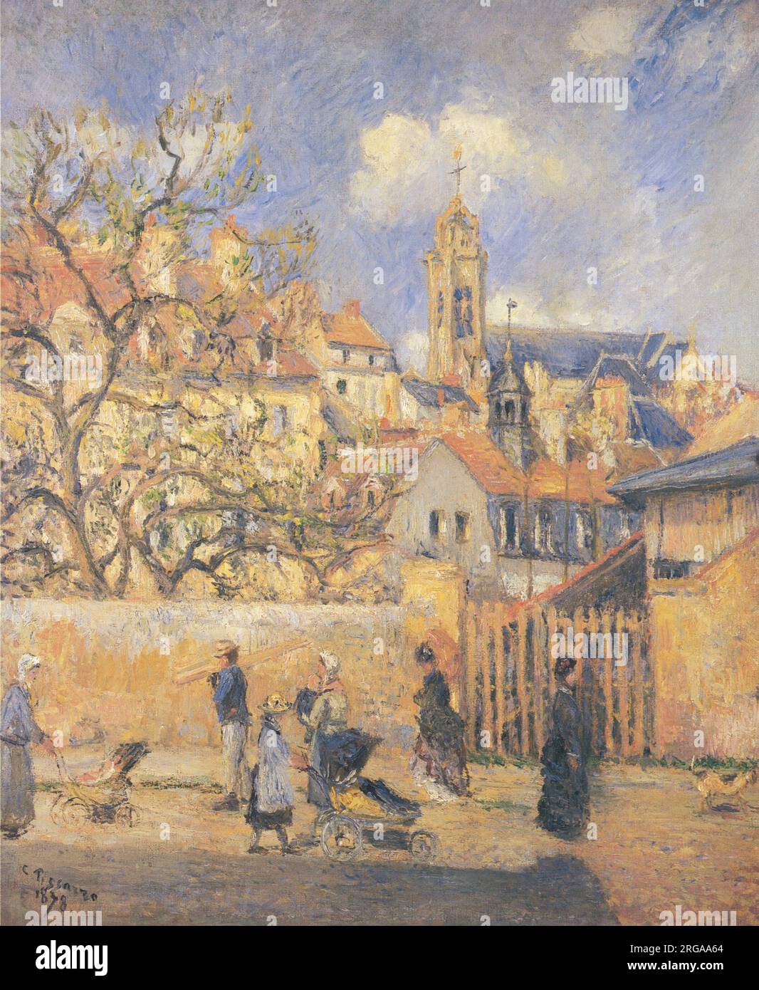The Parc-aux-Charrettes, Pontoise 1878 by Camille Pissarro Stock Photo ...