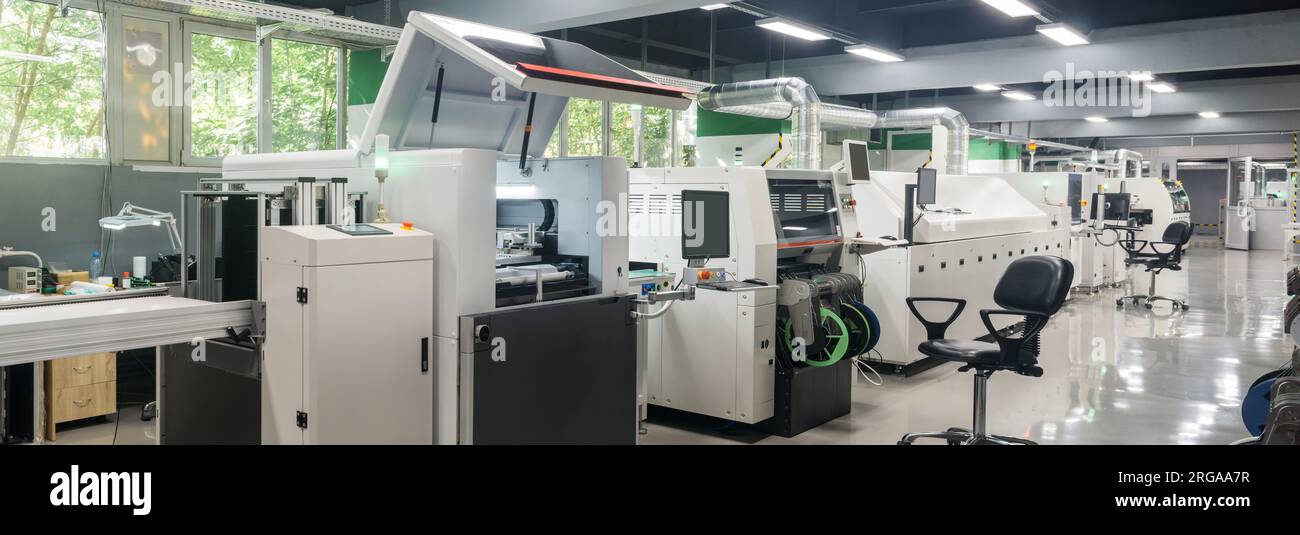 production line for printed circuit board manufacturing mounted in ...