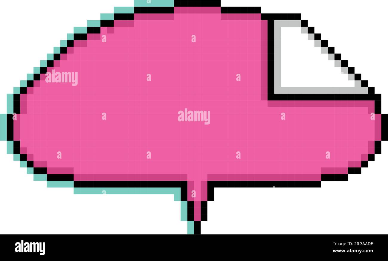 Isolated pink pixelated comic speech bubble chat Vector Stock Vector ...