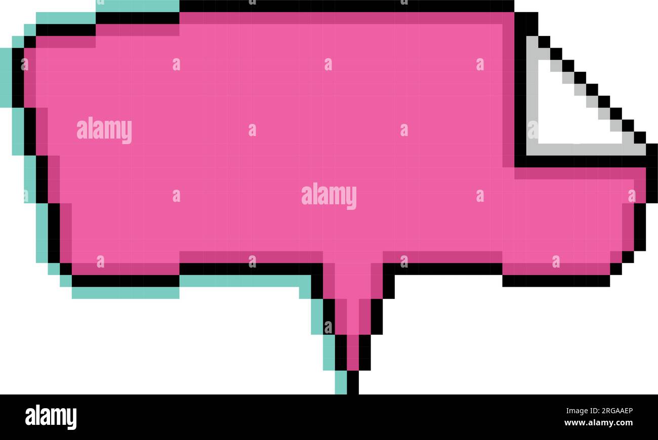 Isolated pink pixelated comic speech bubble chat Vector Stock Vector ...