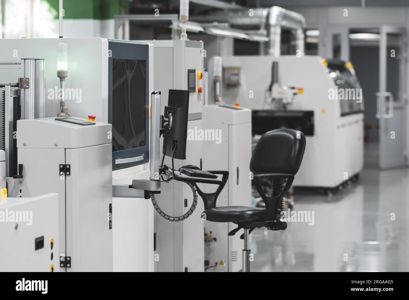 production line for printed circuit board manufacturing mounted in ...