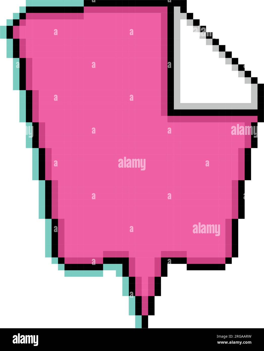 Isolated pink pixelated comic speech bubble chat Vector Stock Vector ...