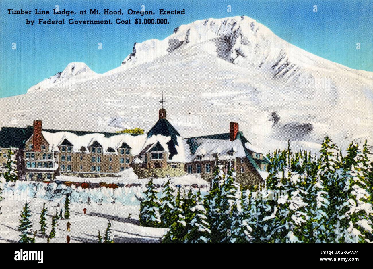 Portland, Oregon, USA - Timberline Lodge on Mount Hood. Constructed ...