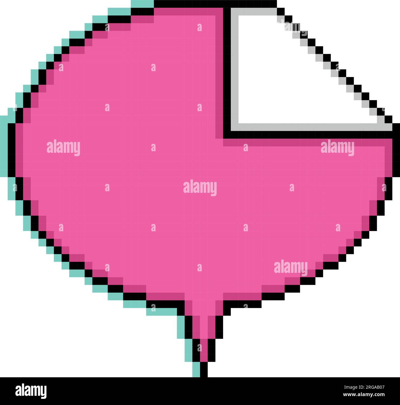Isolated pink pixelated comic speech bubble chat Vector Stock Vector ...