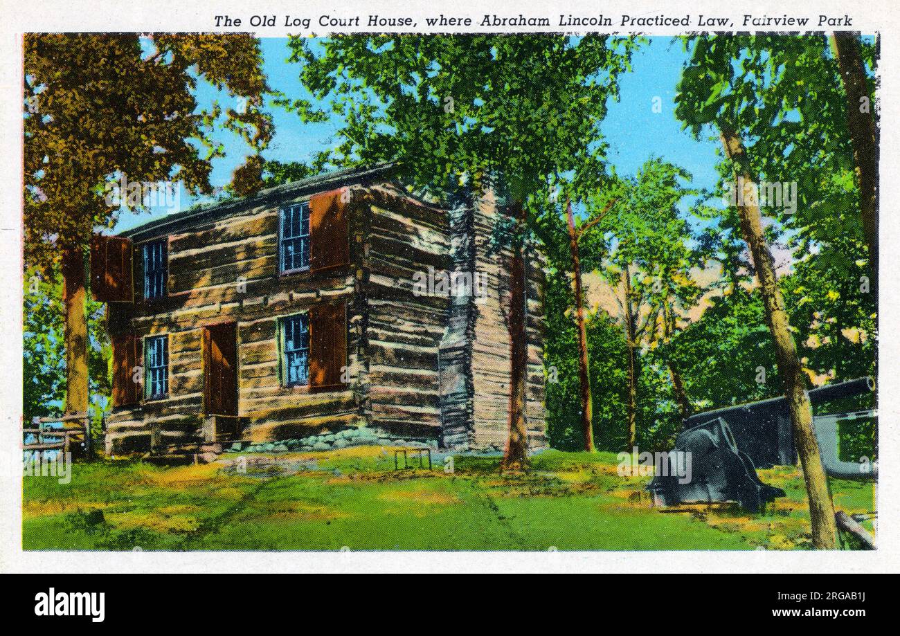 Decatur, Illinois, USA - The Old Log Courthouse where Abraham Lincoln ...