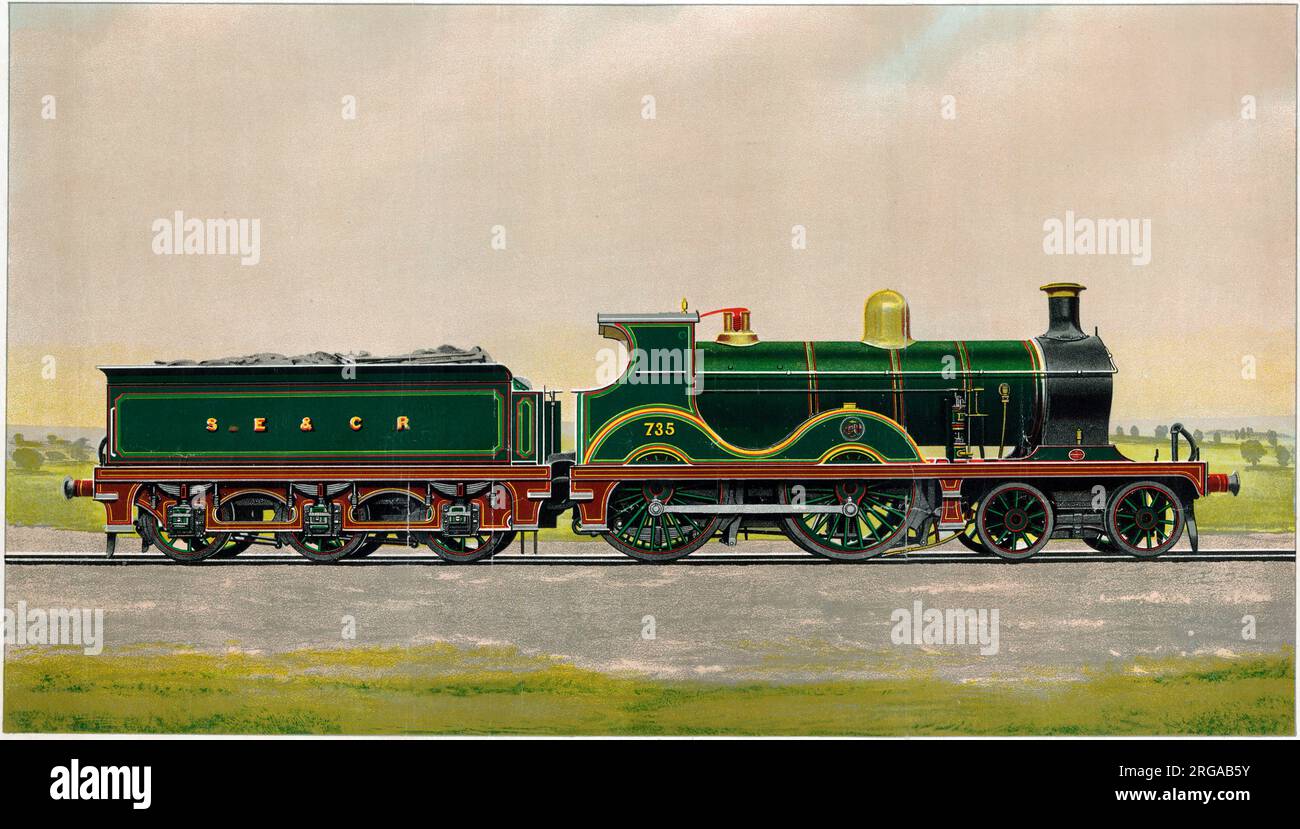 Four-coupled Express Locomotive - South East and Central Railway Stock ...
