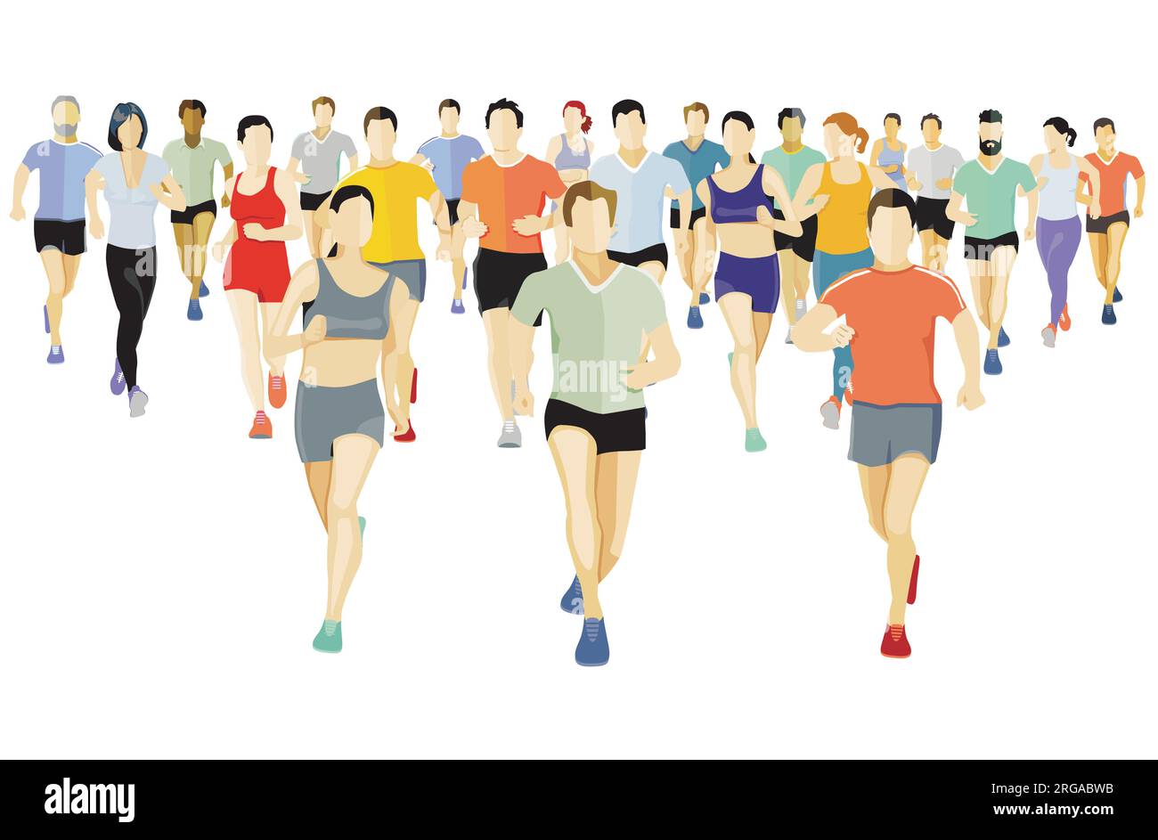 Color run Stock Vector Images - Alamy