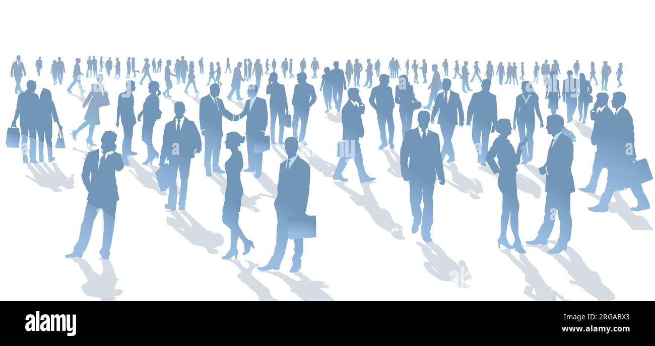 a large group of people together, isolated on white background ...