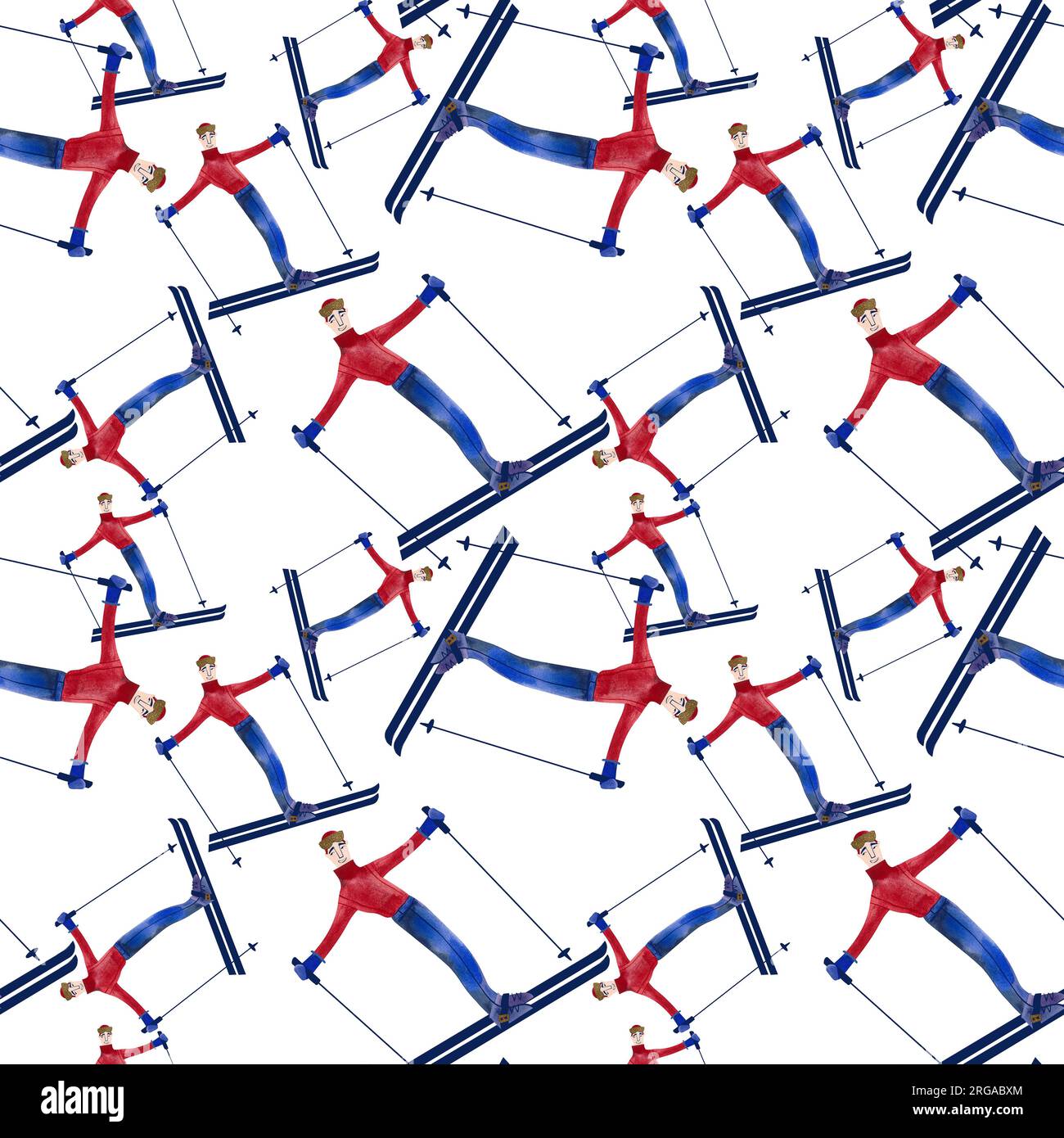 Snowy background skiers Cut Out Stock Images & Pictures - Alamy