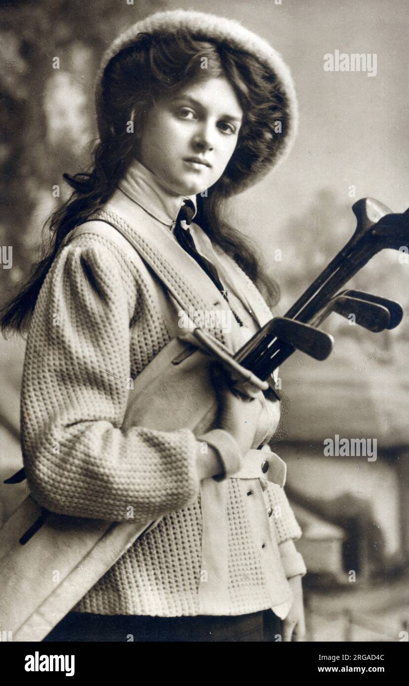 A Glamorous Young Lady Golfer Stock Photo - Alamy