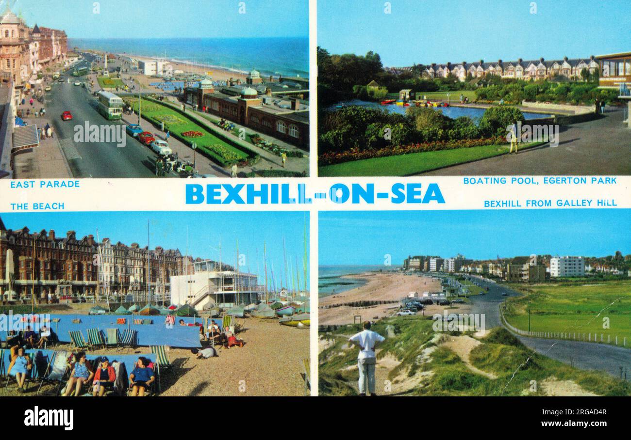 Bexhill-on-Sea, East Sussex, England. (clockwisefrom top left) East ...