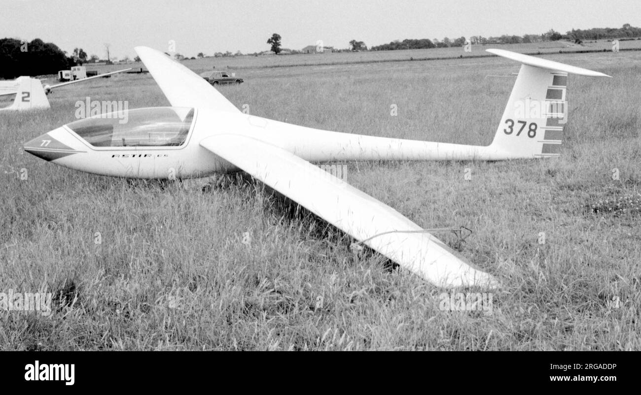 Grob Astir CS77 '378', in the glider parking / preparation area at a ...