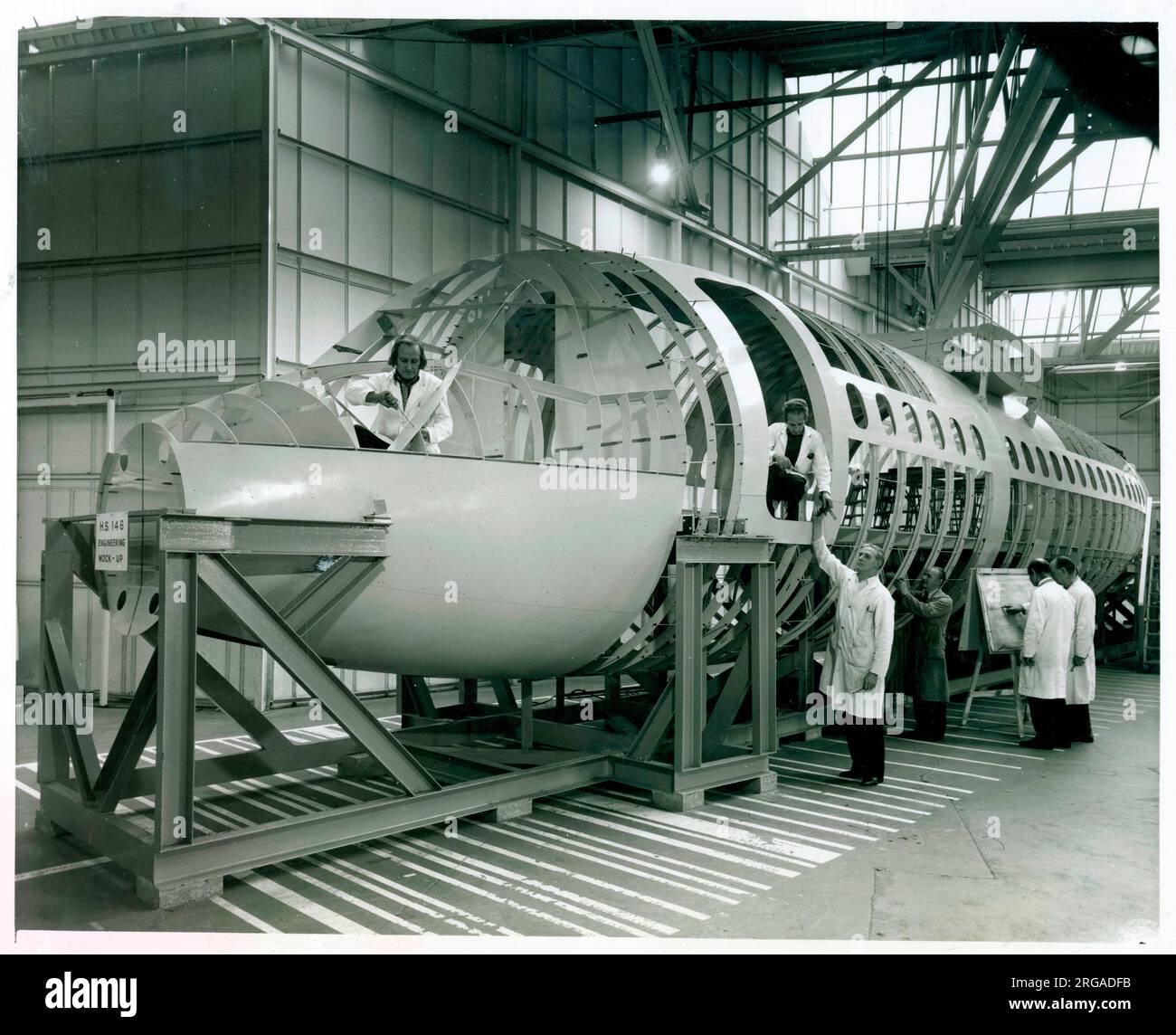 Hawker Siddeley HS-146 engineering mock-up. at the Hatfield factory ...