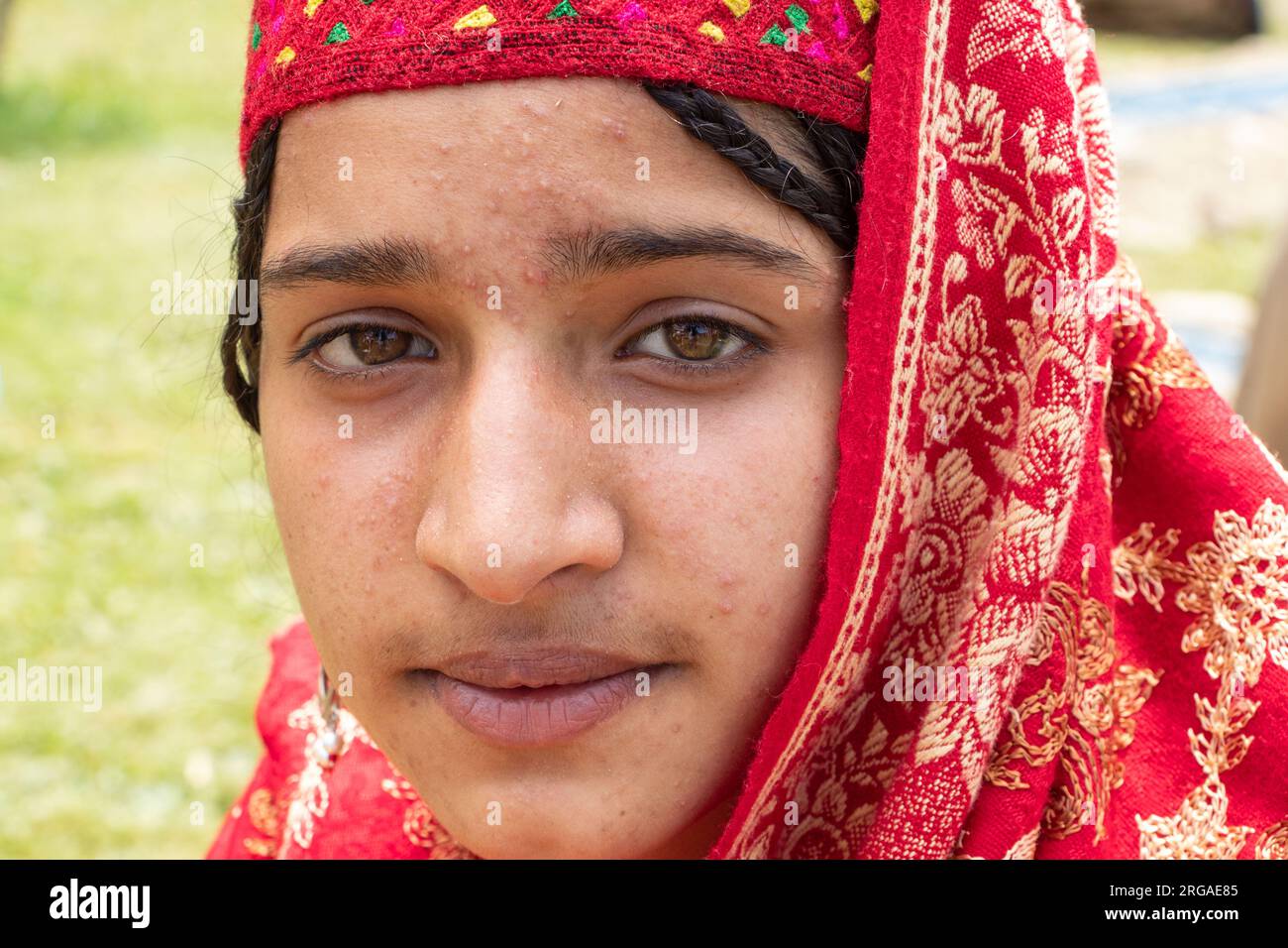 August 8, 2023, Kulgam, Jammu and Kashmir, India: A Kashmiri girl ...