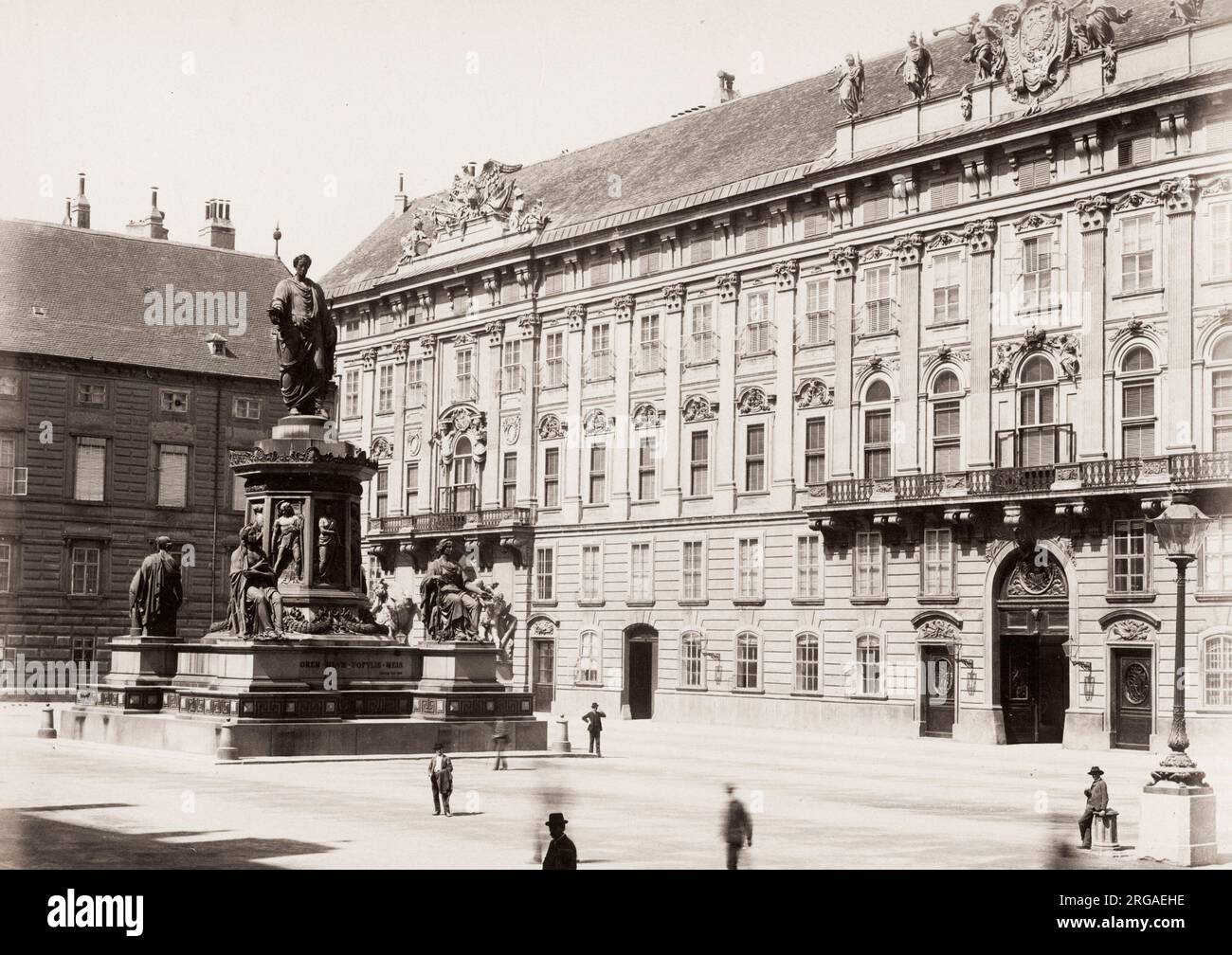 Vintage 19th century photograph: The Innerer Burgplatz in Vienna ...