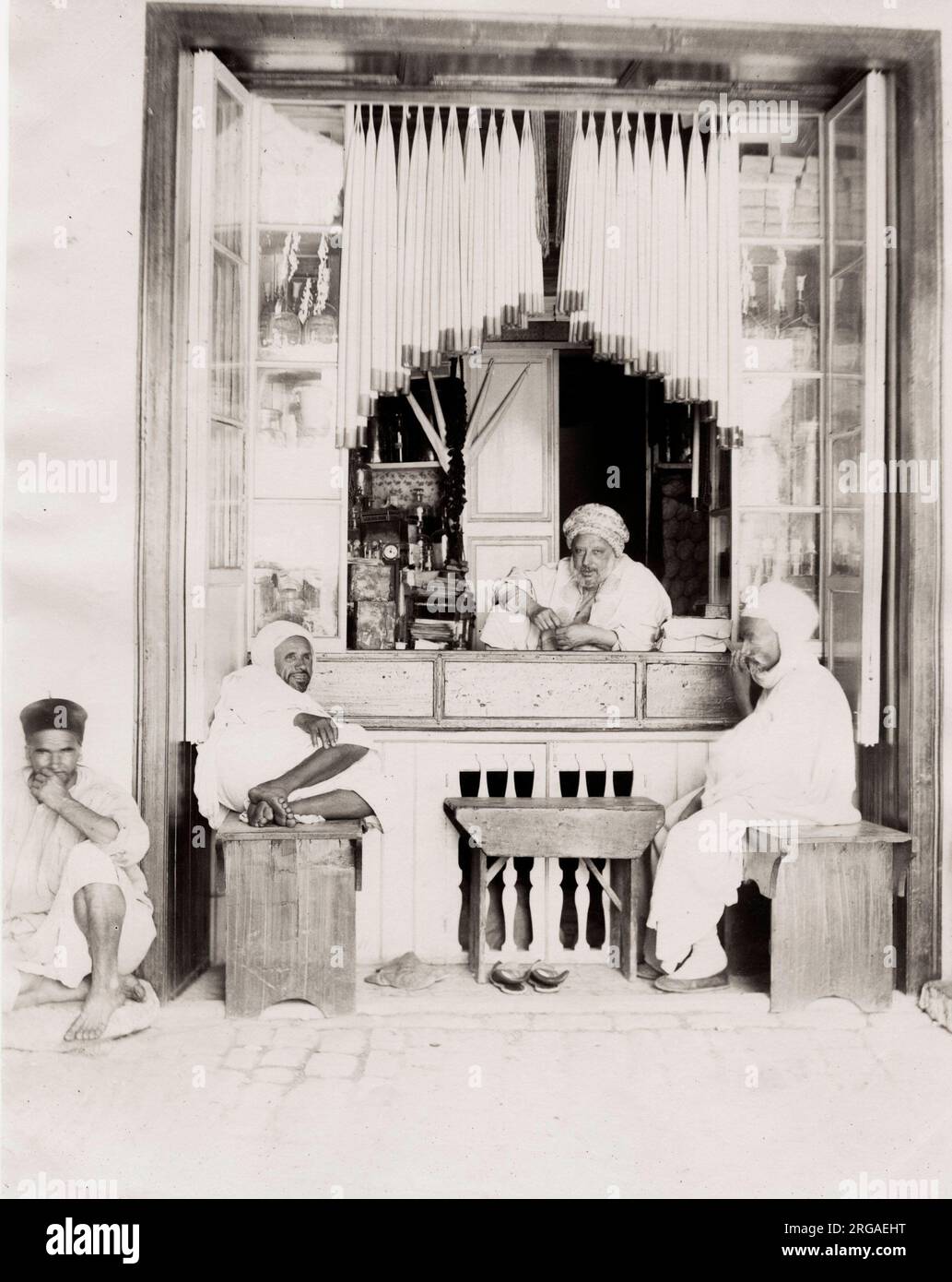 Vintage 19th century photograph: Scent, perfume seller, perfumier ...