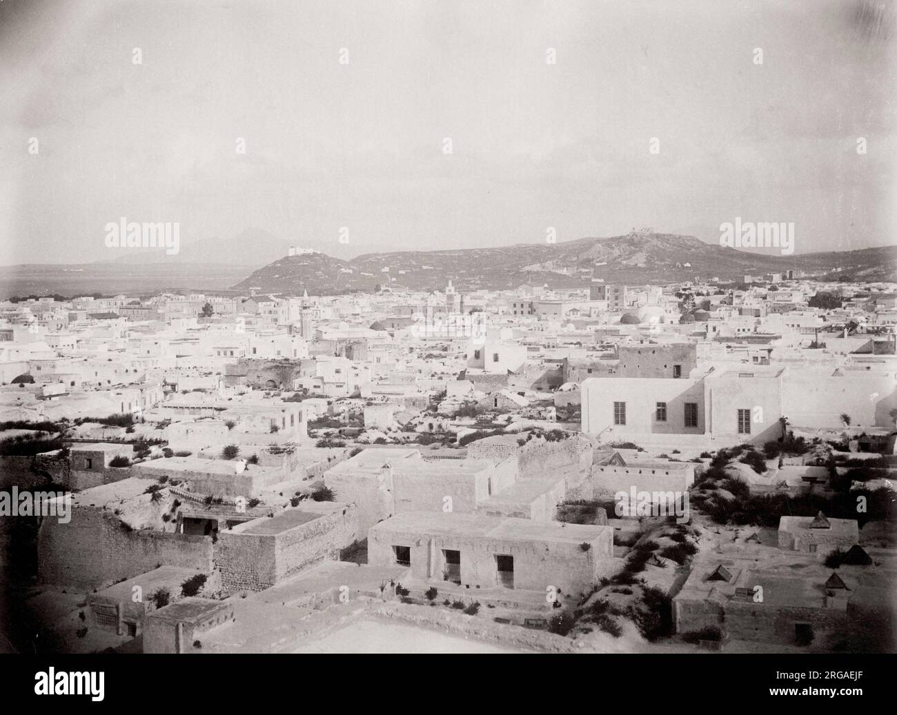 Vintage 19th century photograph: Tunisia and the Fort Sidi Ben Hassen ...