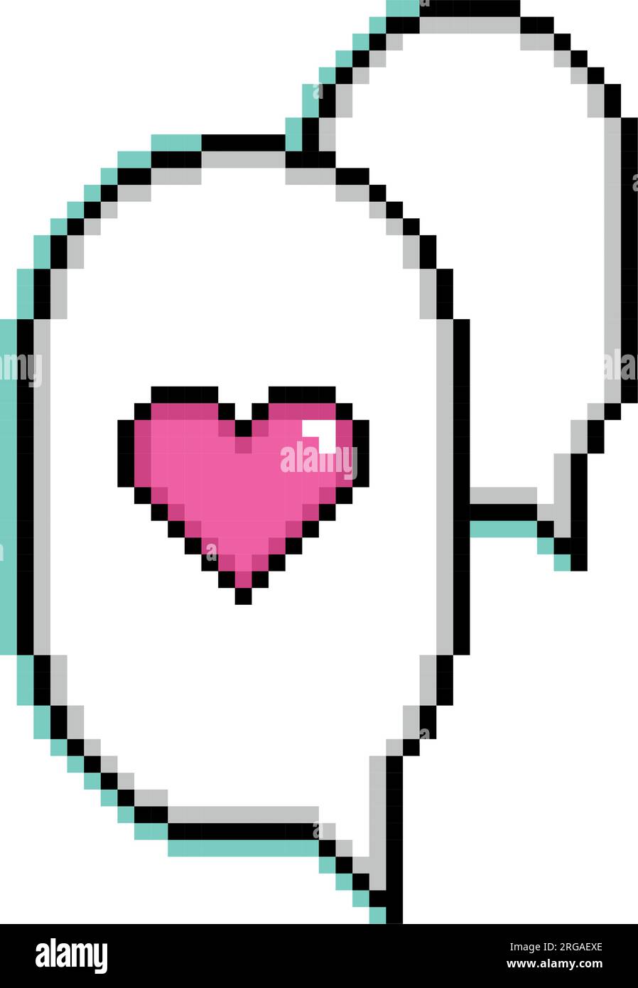 Isolated pink pixelated comic speech bubble chats Vector Stock Vector ...