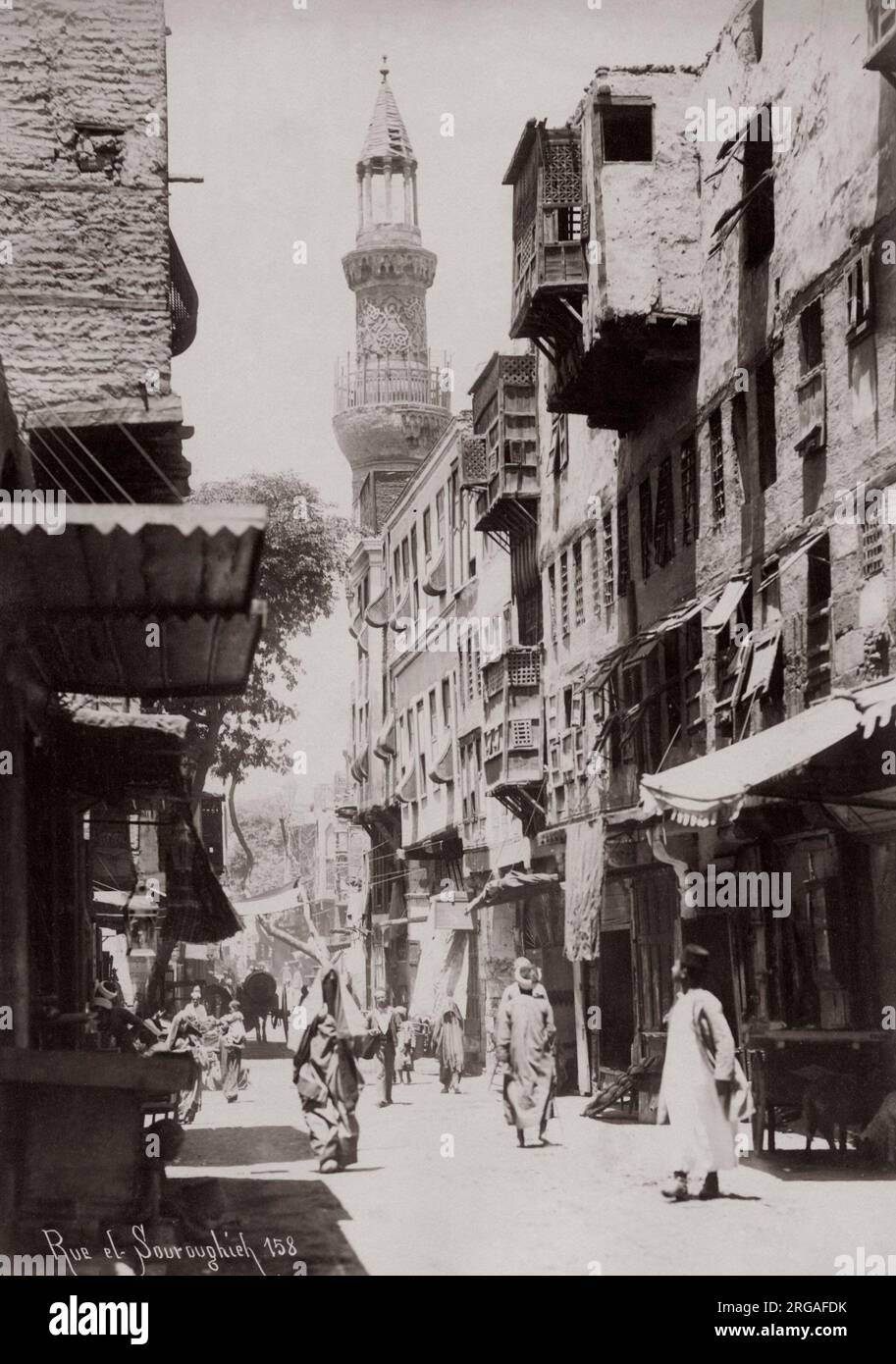Street in Cairo, Egypt, c.1890 Stock Photo - Alamy