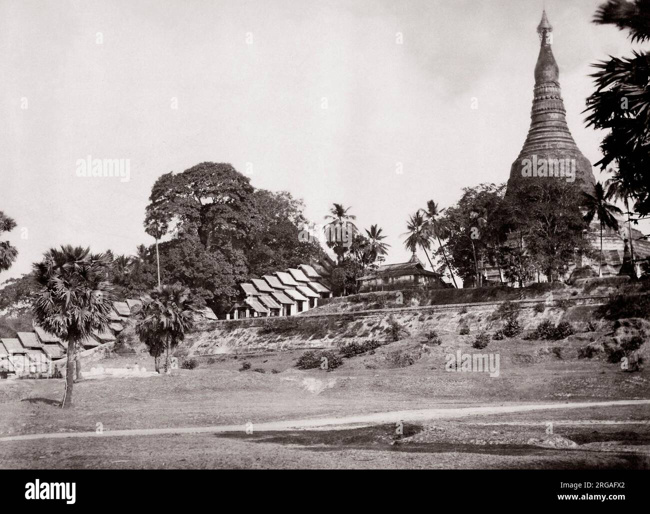 c.1870s India Burma Myanmar - early view including the Shwedagon pagoda ...
