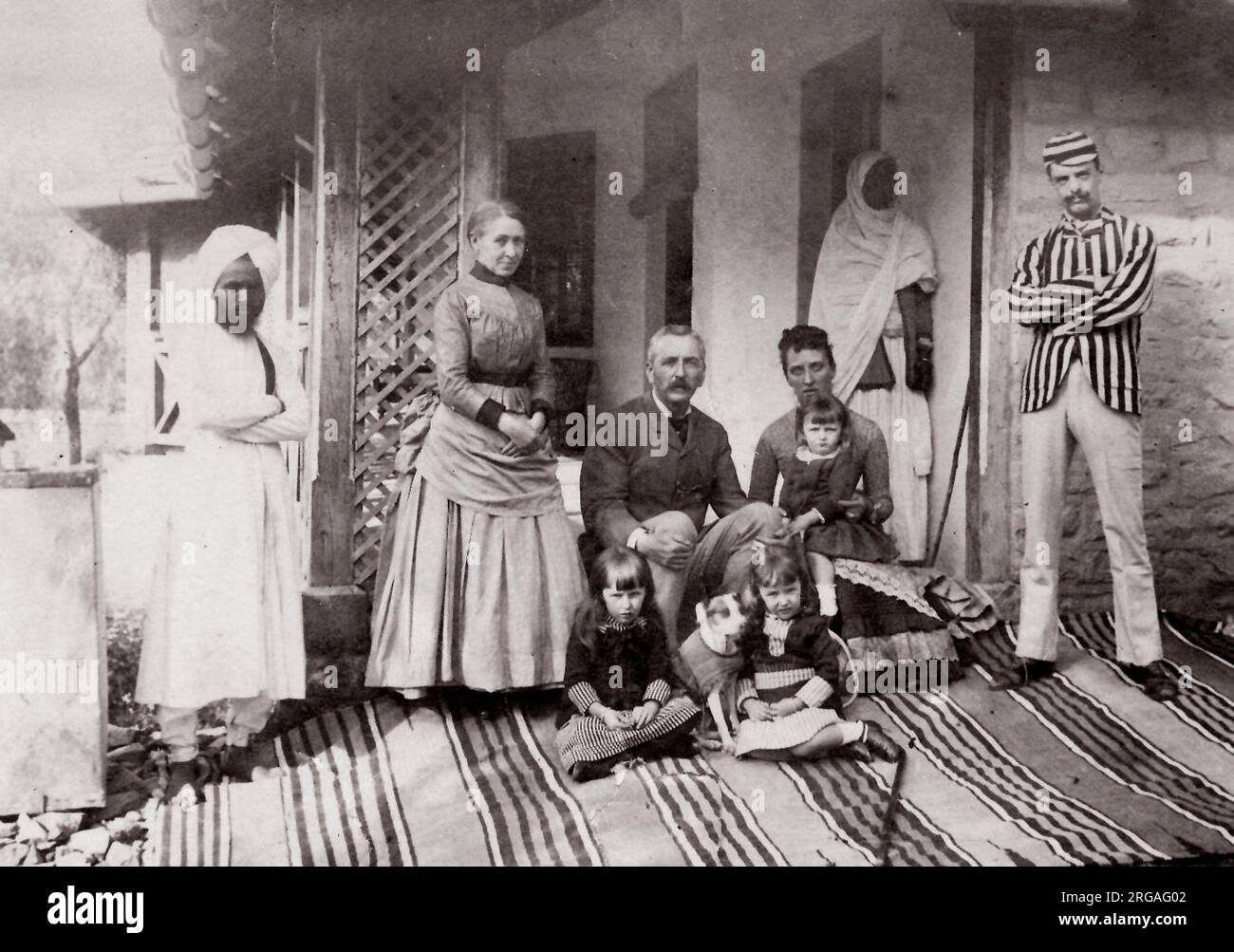 c. 1880s India - typical British family group with Indian servants ...