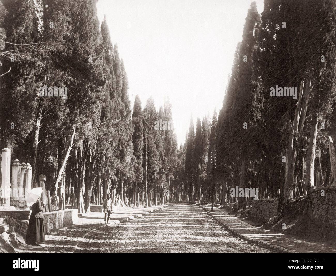 c.1890s Turkey - Turkish cemetery at Scutari Stock Photo - Alamy